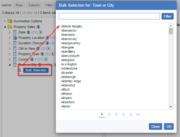 Configure the Bulk Selection Threshold