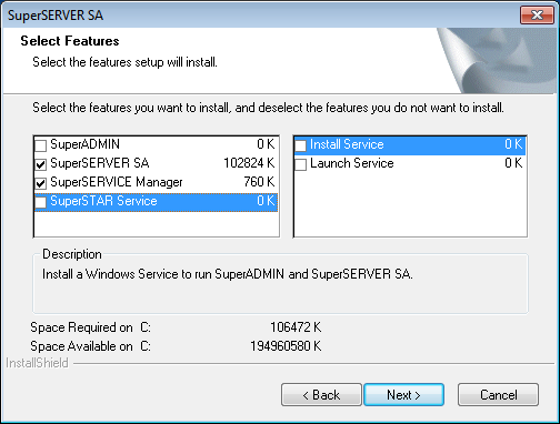 Install SuperSERVER and SuperADMIN on Different Machines
