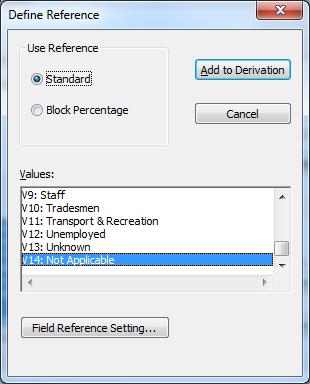Field and Axis Reference Items
