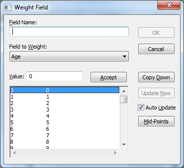 Create a Weight Field