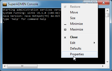 Configure the Console