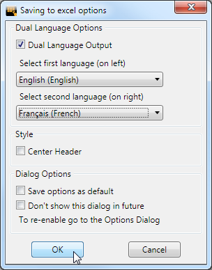 Save Dual Language Excel Files